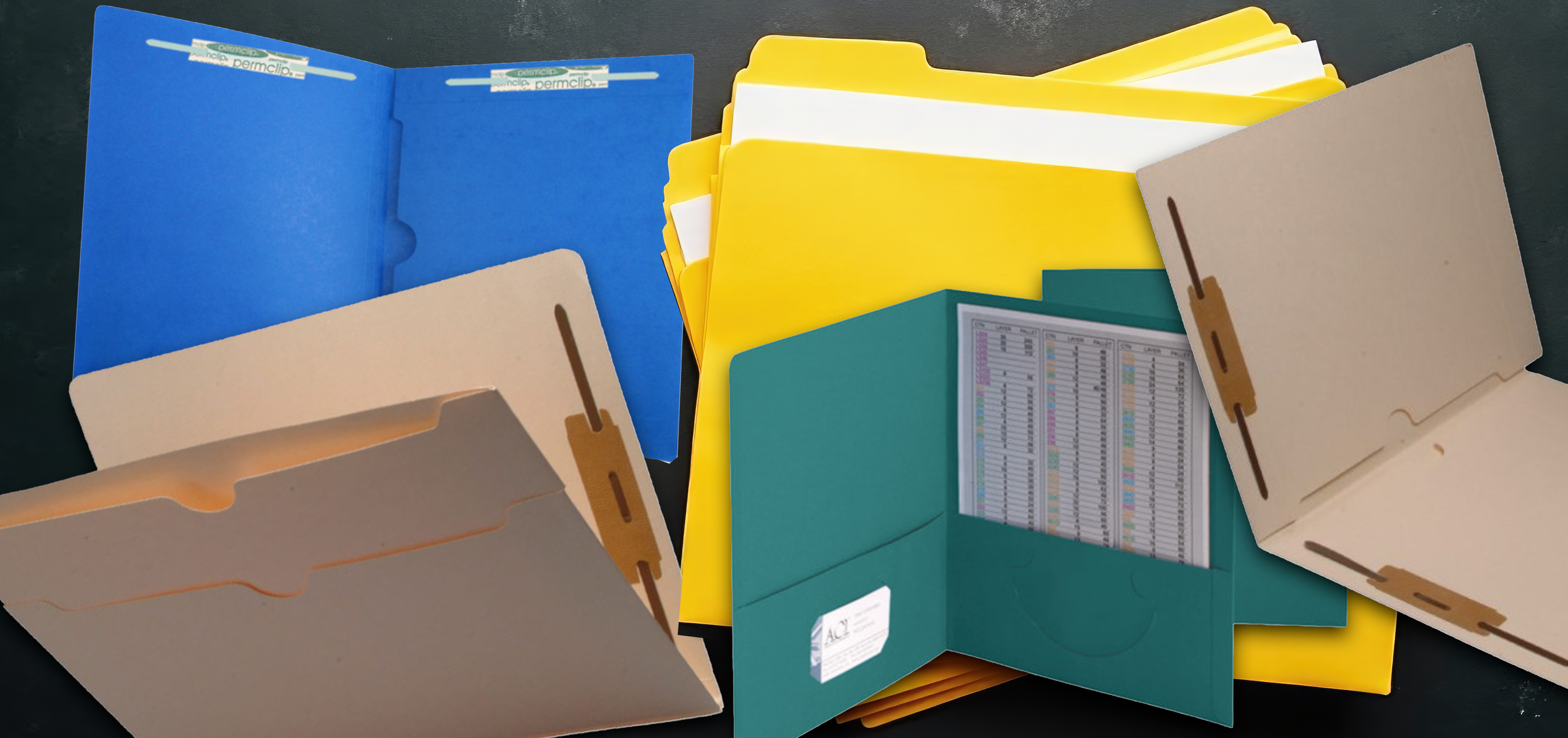 Stay Organized with End Tab Pocket Folders with Fasteners